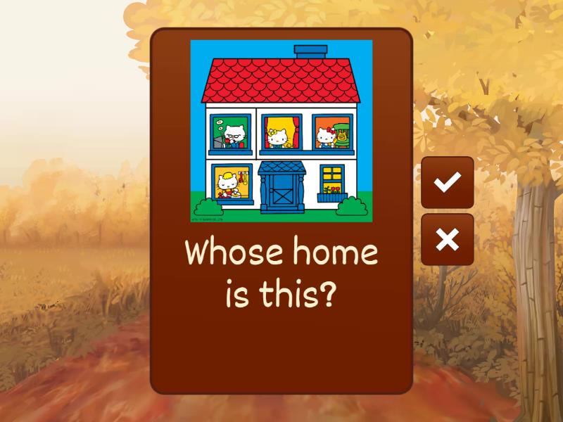 Whose home is this? - Flash cards