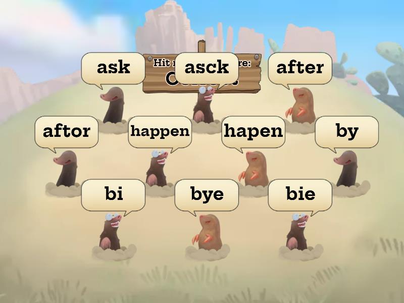 Whack A Mole (Sight Words #6) - Whack-a-mole