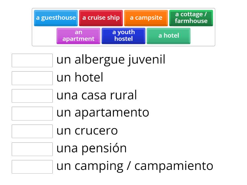 El Alojamiento (Accommodation) - Match up