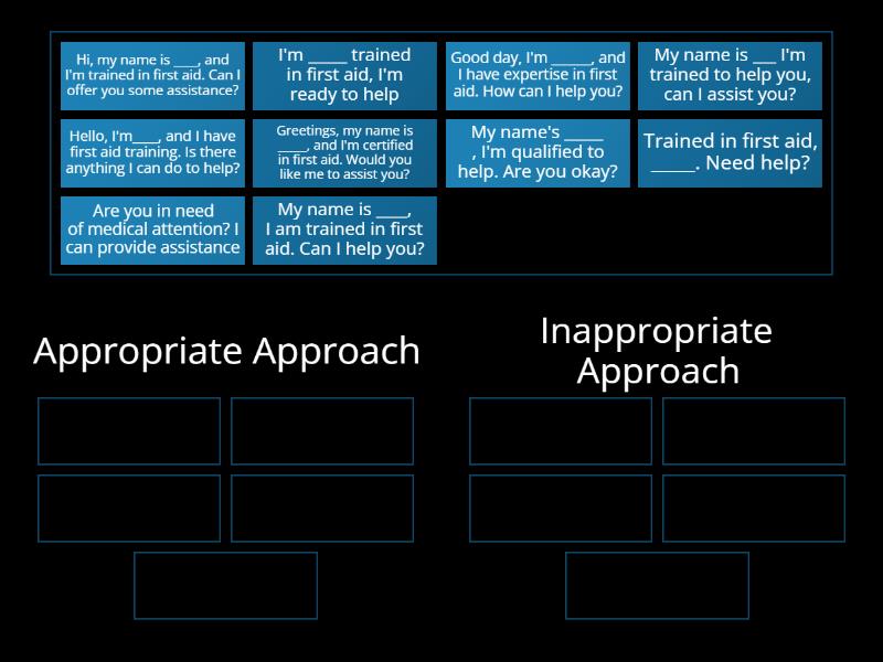 Victim's Initial Approach - Group sort