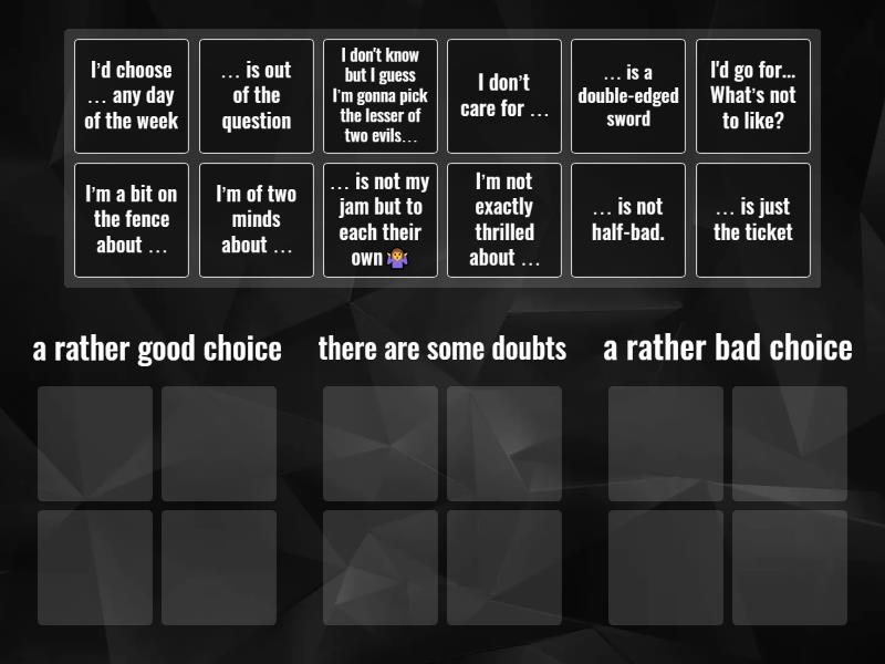 preference phrases - Group sort
