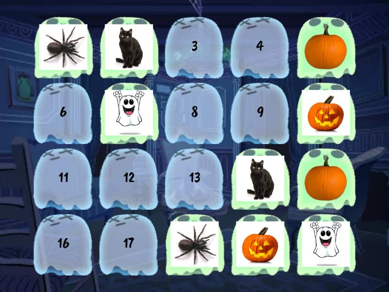 Halloween Voc memo - Matching pairs
