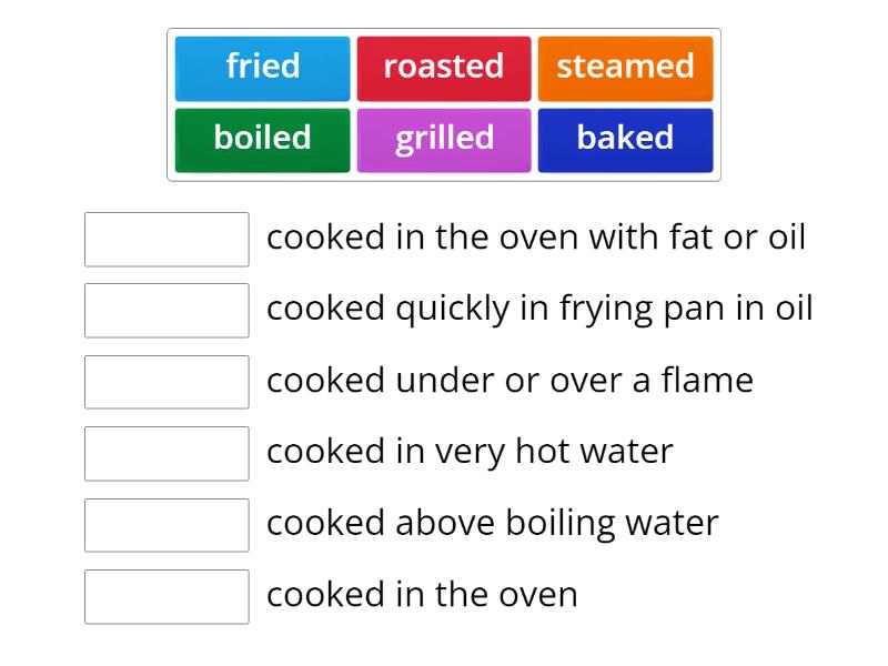 Ways of cooking - Match up
