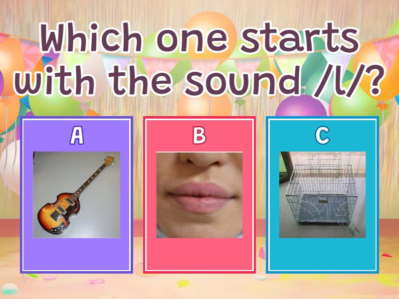L - Which one starts with the sound /l/? - Quiz