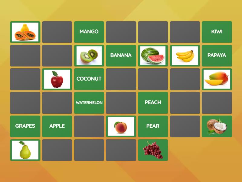 FRUITS - Matching pairs