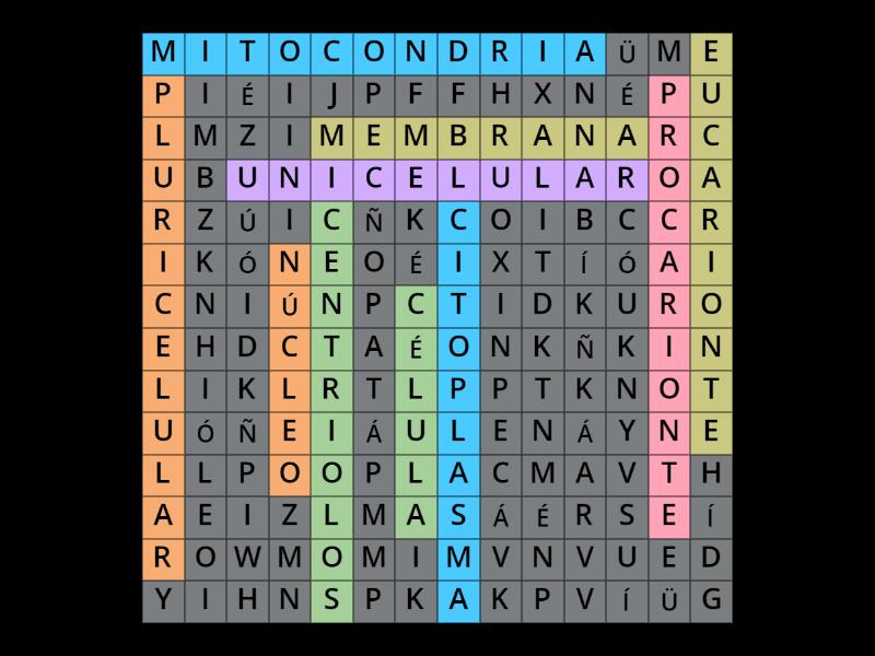 ¨LA CÉLULA¨ - Sopa de letras