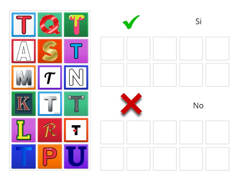 La letra T - Group sort