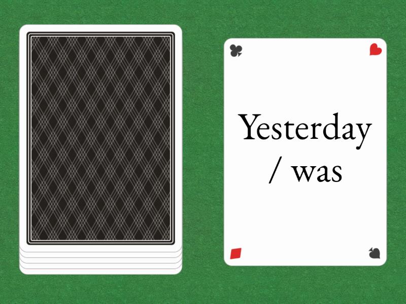 Past simple (time words for kids) - Speaking cards
