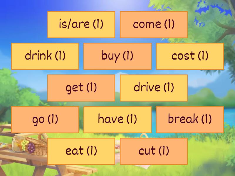 Irregular verbs Round Up 2 - Flip tiles