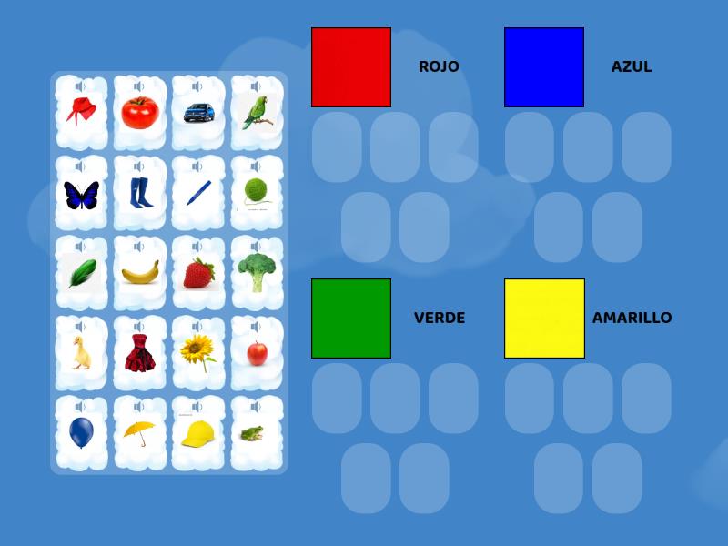 Agrupa los elementos segun el color - Ordenar por grupo