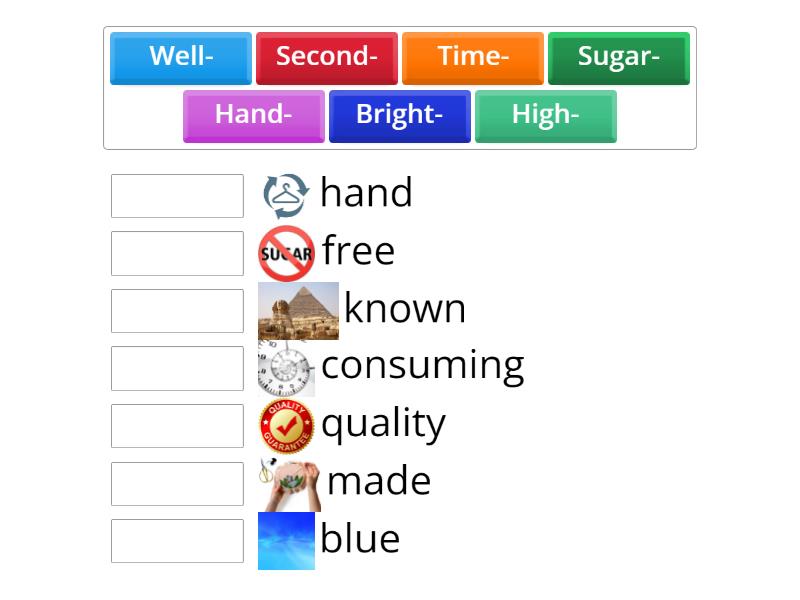 the compound modifiers. - Match up