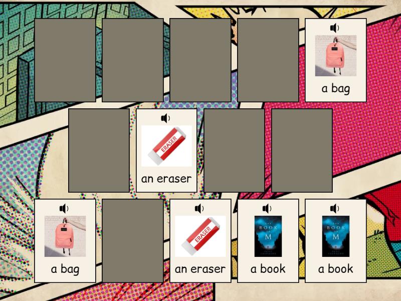 School things - Matching pairs