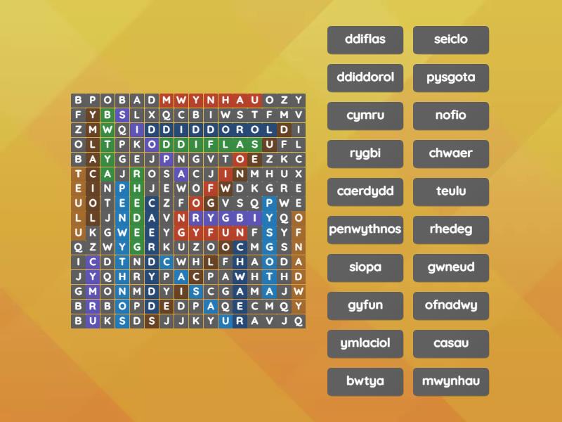 Key Words - Wordsearch