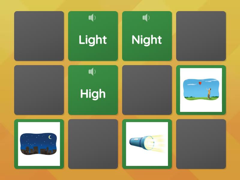 Oxford Phonics igh-ie-y - Matching pairs