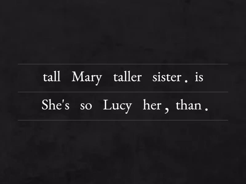 CoMpArIsOnS - Unjumble