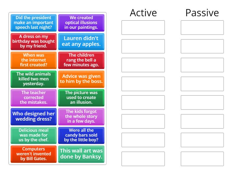 Active or Passive? - Group sort