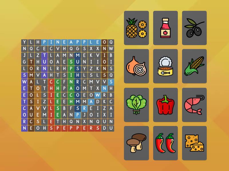 Creative cooking - Wordsearch