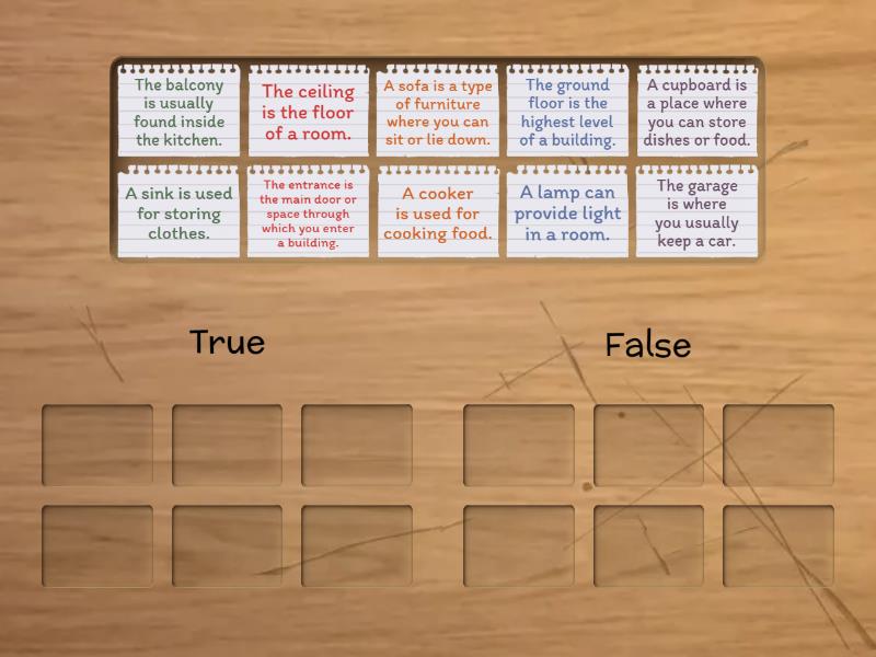 Homes. Prepare 7. Unit 4 - Group sort