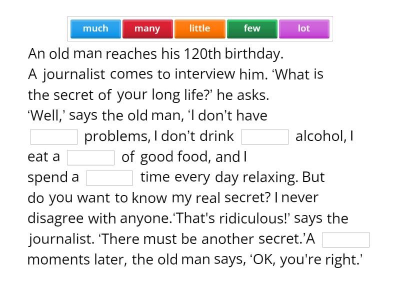 Quantifiers Practice Speakout Intermediate - Complete the sentence