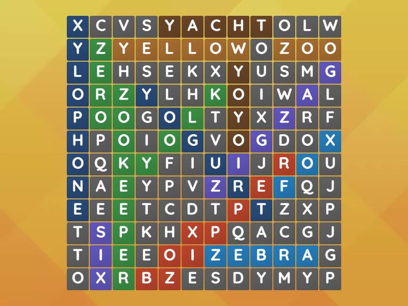 X, Y, Z - Wordsearch