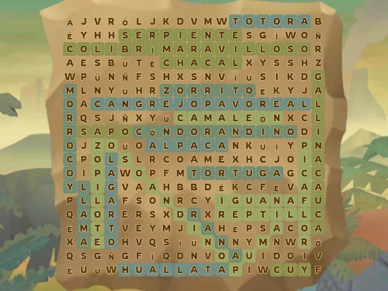 biodiversidad - Sopa de letras