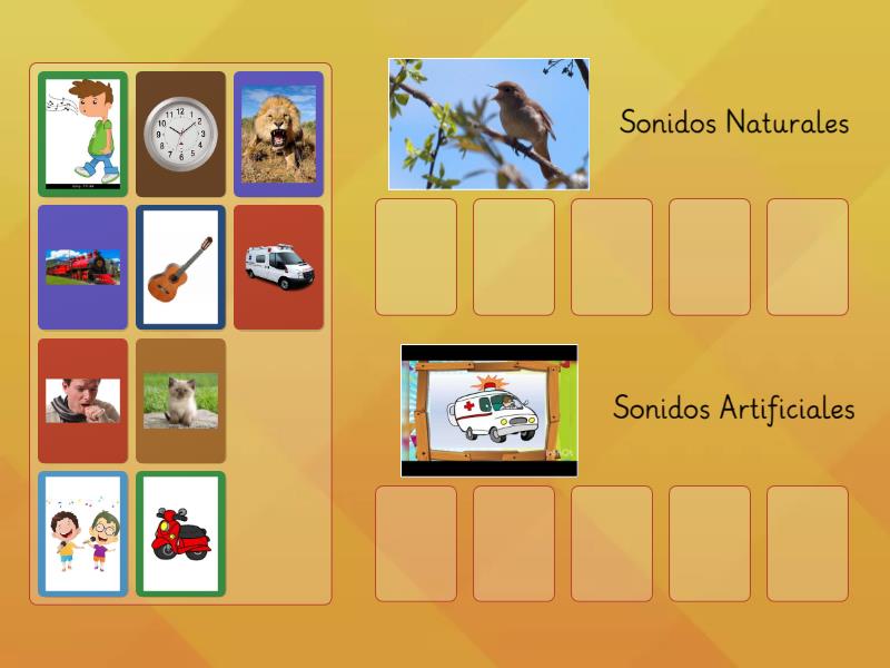 Sonidos naturales y artificiales - Group sort
