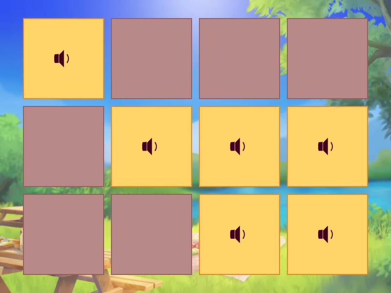 Auditory Memory 0.2 - Animal Sounds - Easy - Matching pairs