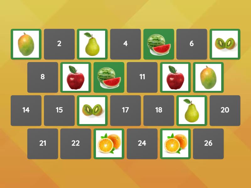 FRUIT PAIRS TODDLER - Matching pairs