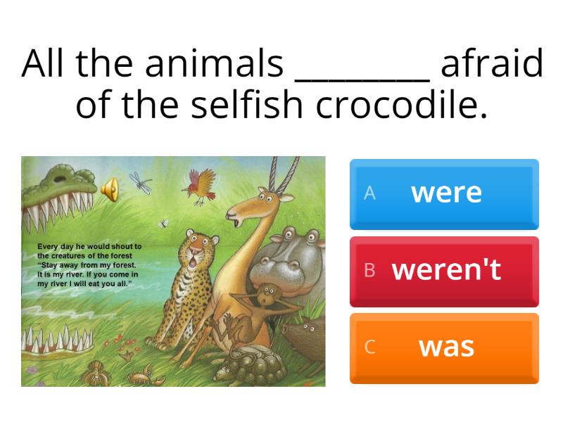 Past simple revision - The Selfish Crocodile - Quiz