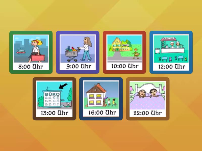 Verb gehen im Perfekt - Flip-Fliesen - Flip tiles