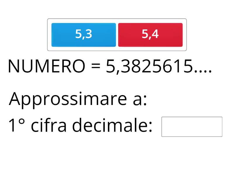 APPROSSIMARE un numero decimale illimitato non periodico - Missing word