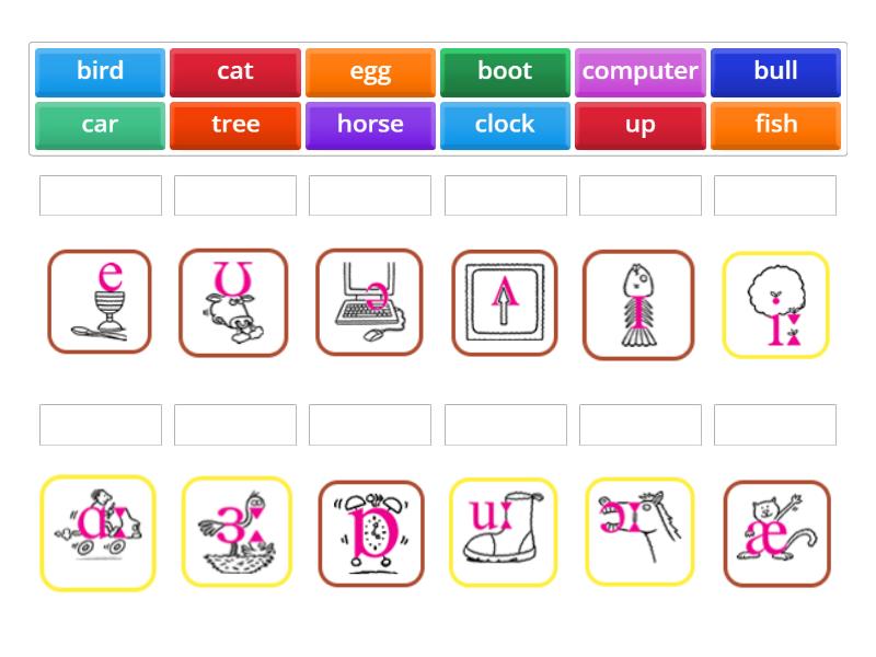 IPA chart - short and long vowels - Eşleştir