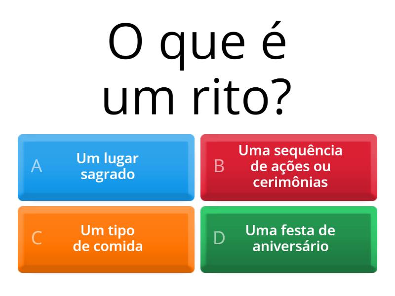 Rito e Rituais - Quiz