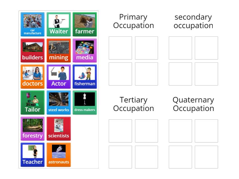 Human Occupation - Group sort
