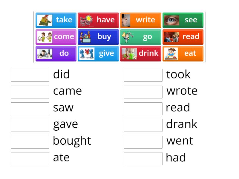 Fly High 3 Irregular Verbs - Match up