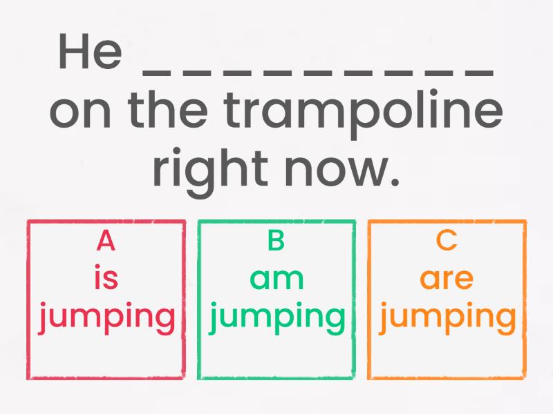 Present continuous tense - Quiz