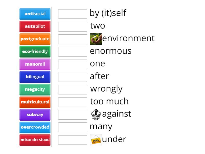 EF 9B Prefixes - Match up