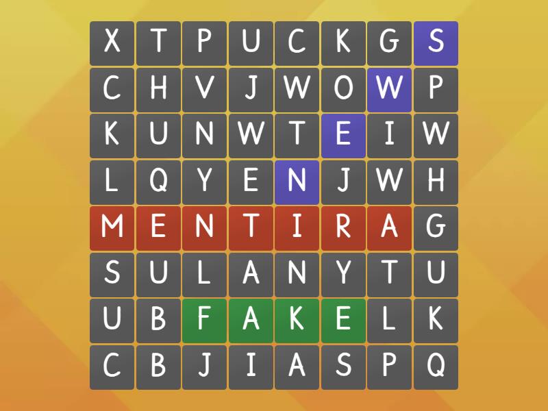 ache as fake news - Wordsearch