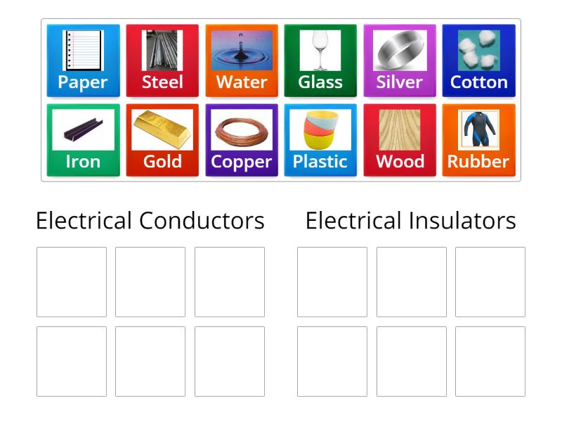 Sorting Conductors and Insulators - Group sort