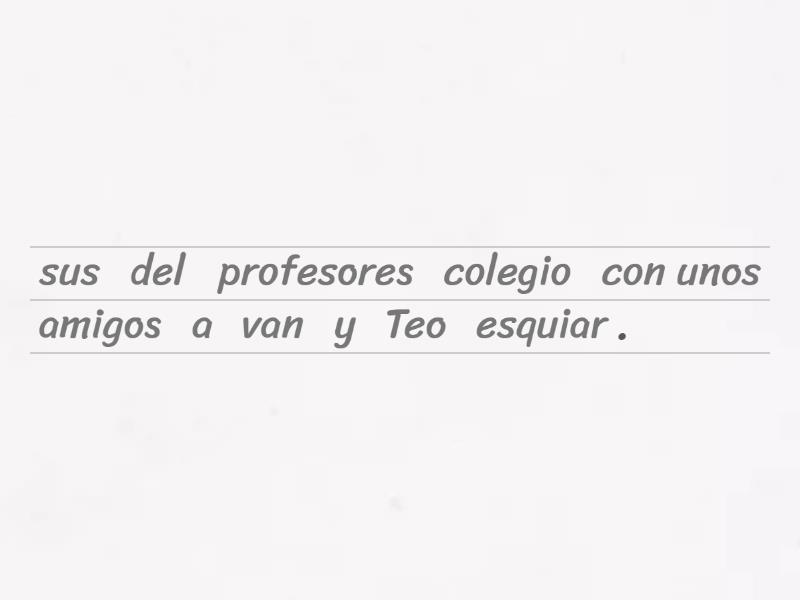 Teo en la nieve - Unjumble