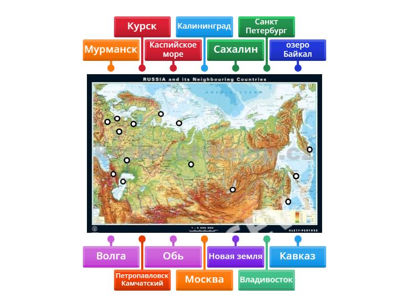 Mapa Ruska - Labelled diagram