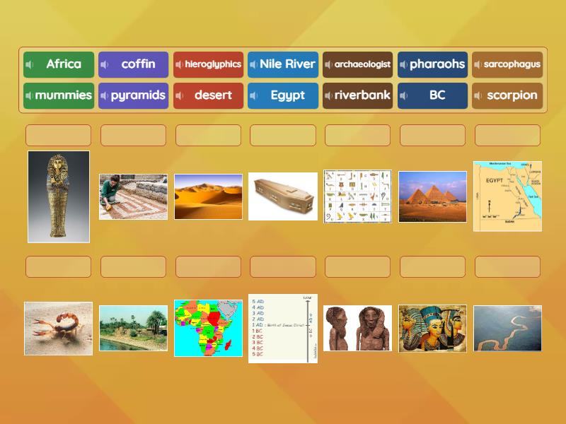 Primary 4 CLIL_Ancient Egypt_Core Vocabulary Building - Match up