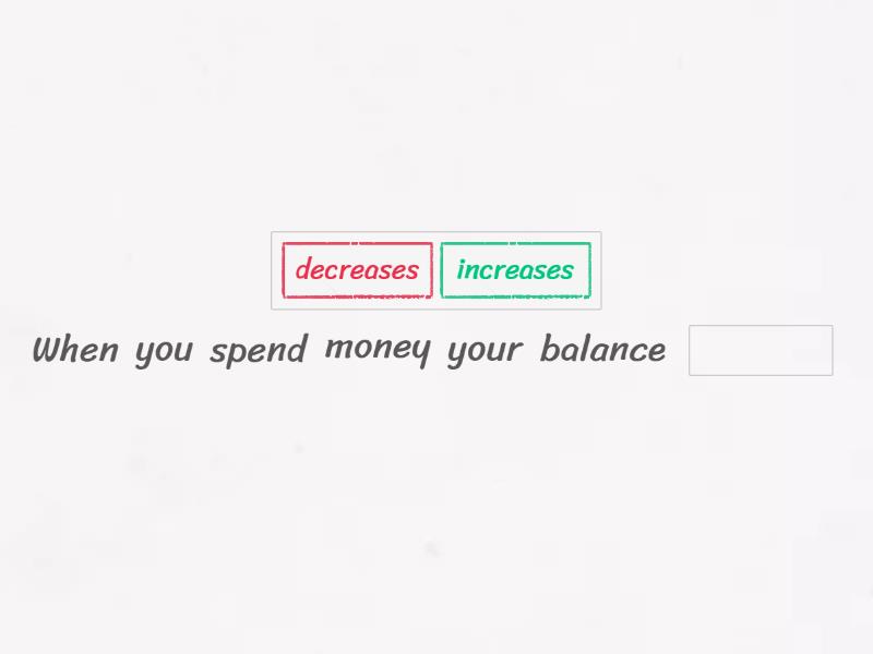 Banking & Budget terms - Complete the sentence