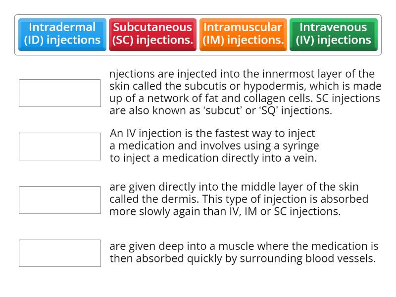 injections - Match up