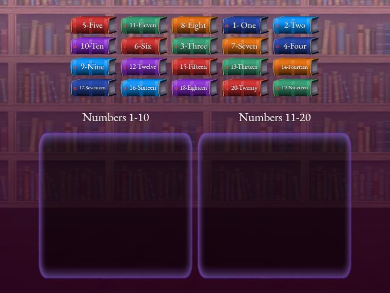 2th NUMBERS FROM 1 TO 20 - Categorize