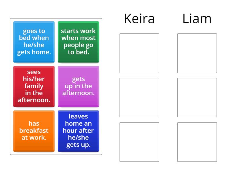 Roadmap A2_Unit 3b. A night's work - Ordenar por grupo