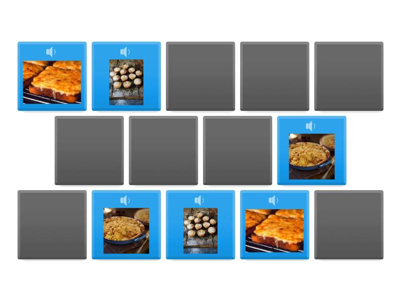 Find the same food - Matching pairs