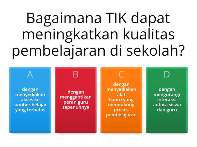 Peranan TIK dalam Pendidikan - Quiz
