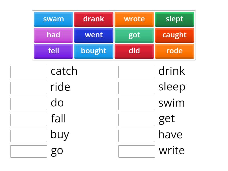 irregular verbs - Match up
