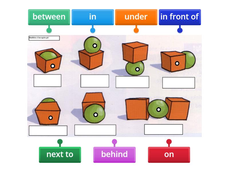 Prepositions Label - Labelled diagram